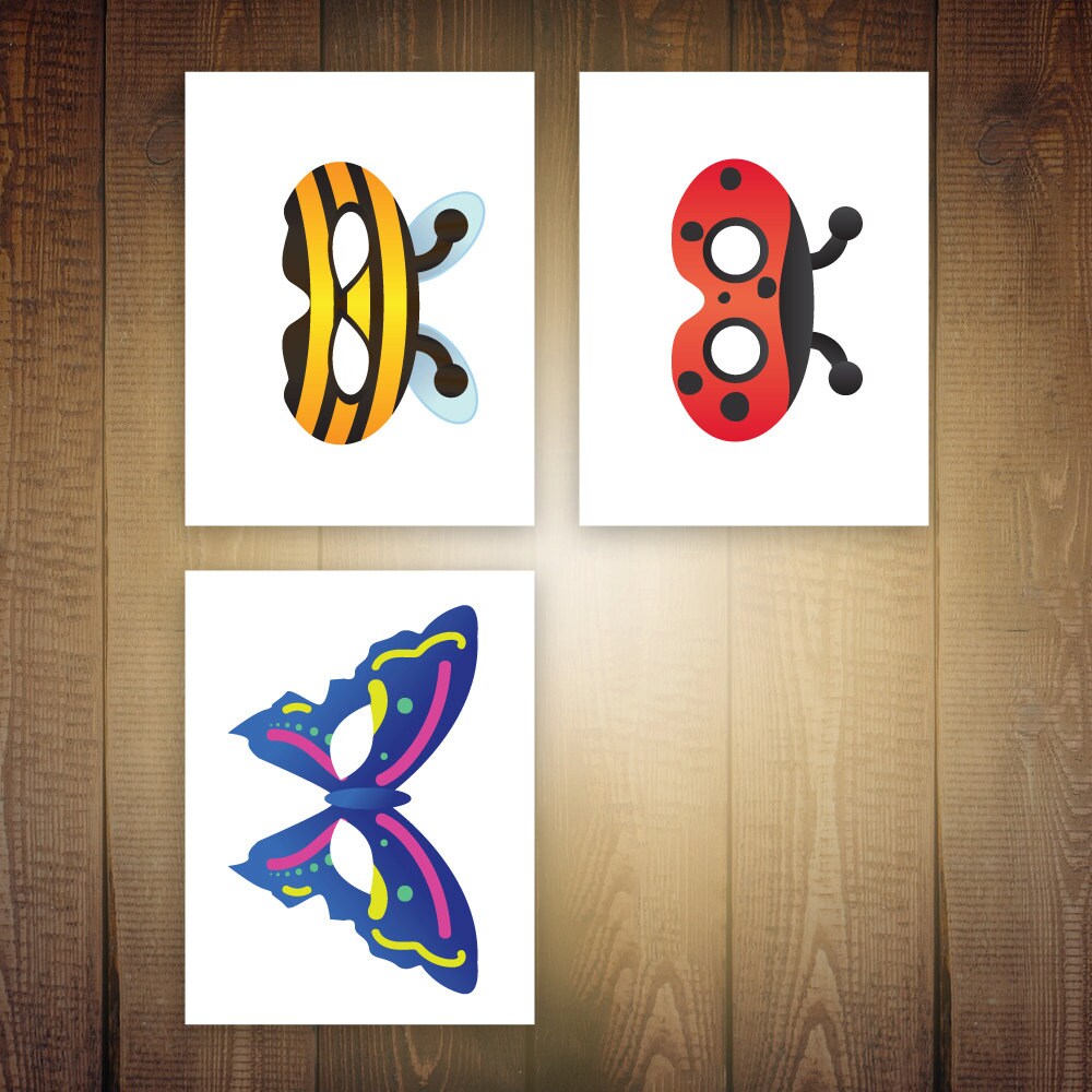 Bug Mask, Lady Bug Mask, Butterfly Mask, Bee Mask, Butterfly Eye Mask ...