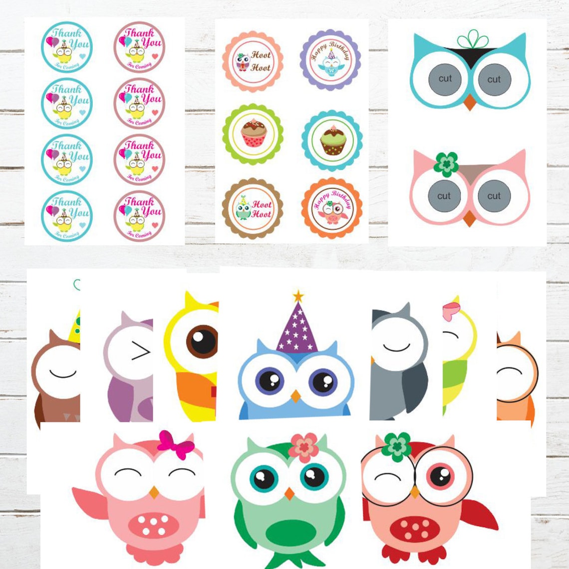 Owl Mask Owl Birthday Banner Owl Party Set Owl Birthday - Etsy