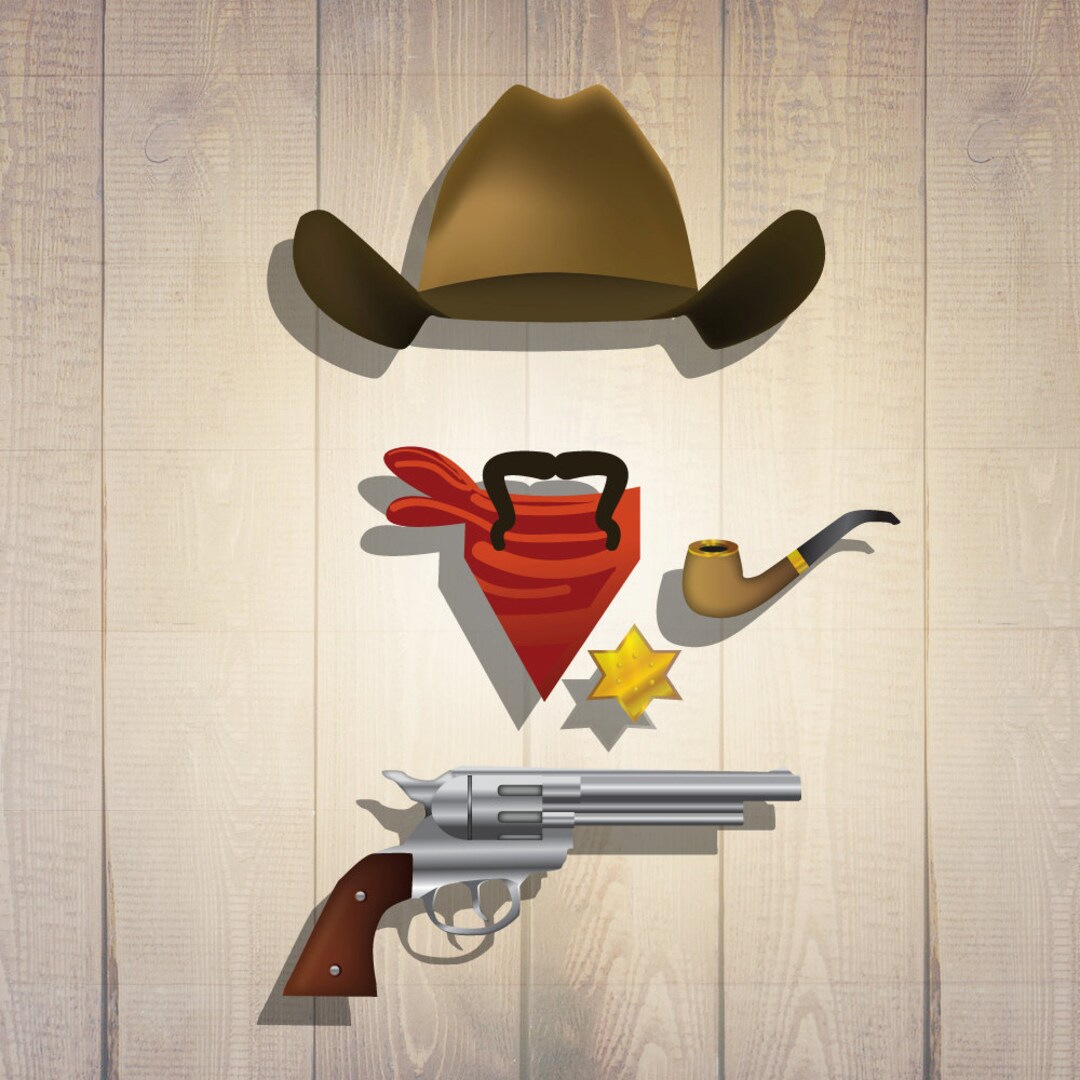 Western Photo Booth Props, Wild West Party, Wild West Prop, Cowboy ...