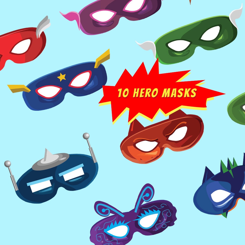 Hero Masks, Superhero Party, Photo Booth Props, Hero Masks, Heroes ...