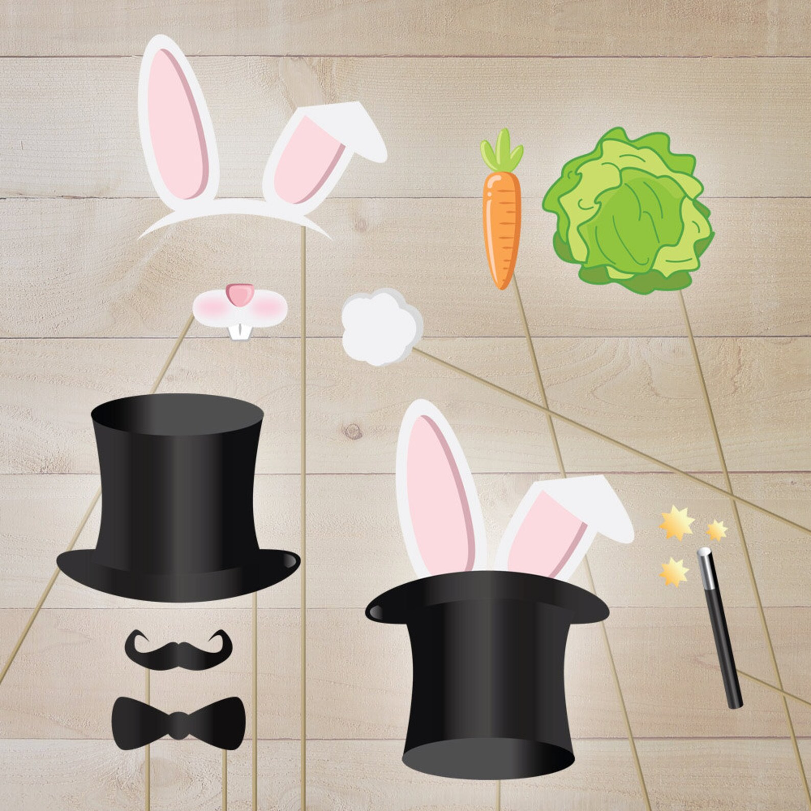 Bunny Photo Props, Cute Bunny Photo Booth Props, Rabbit Mask, Bunny ...