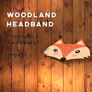 Kids Woodland Crown, Kid Paper Hats, Paper Crown, Animal Paper Crown ...