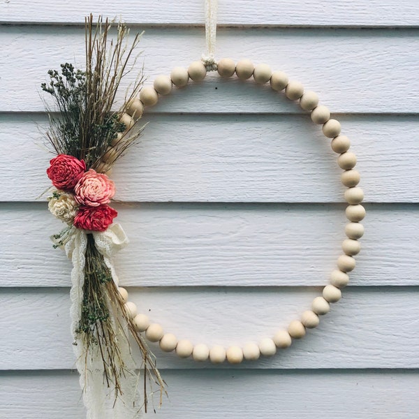 Wood Bead Wreath - Etsy
