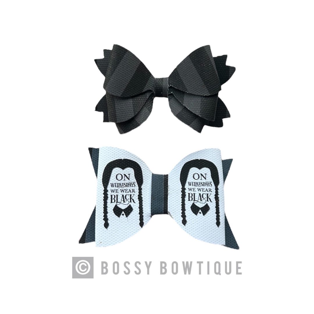 Wednesday, Black Hair Bows, Black Hair Accessories, Gothic Hair Bows ...