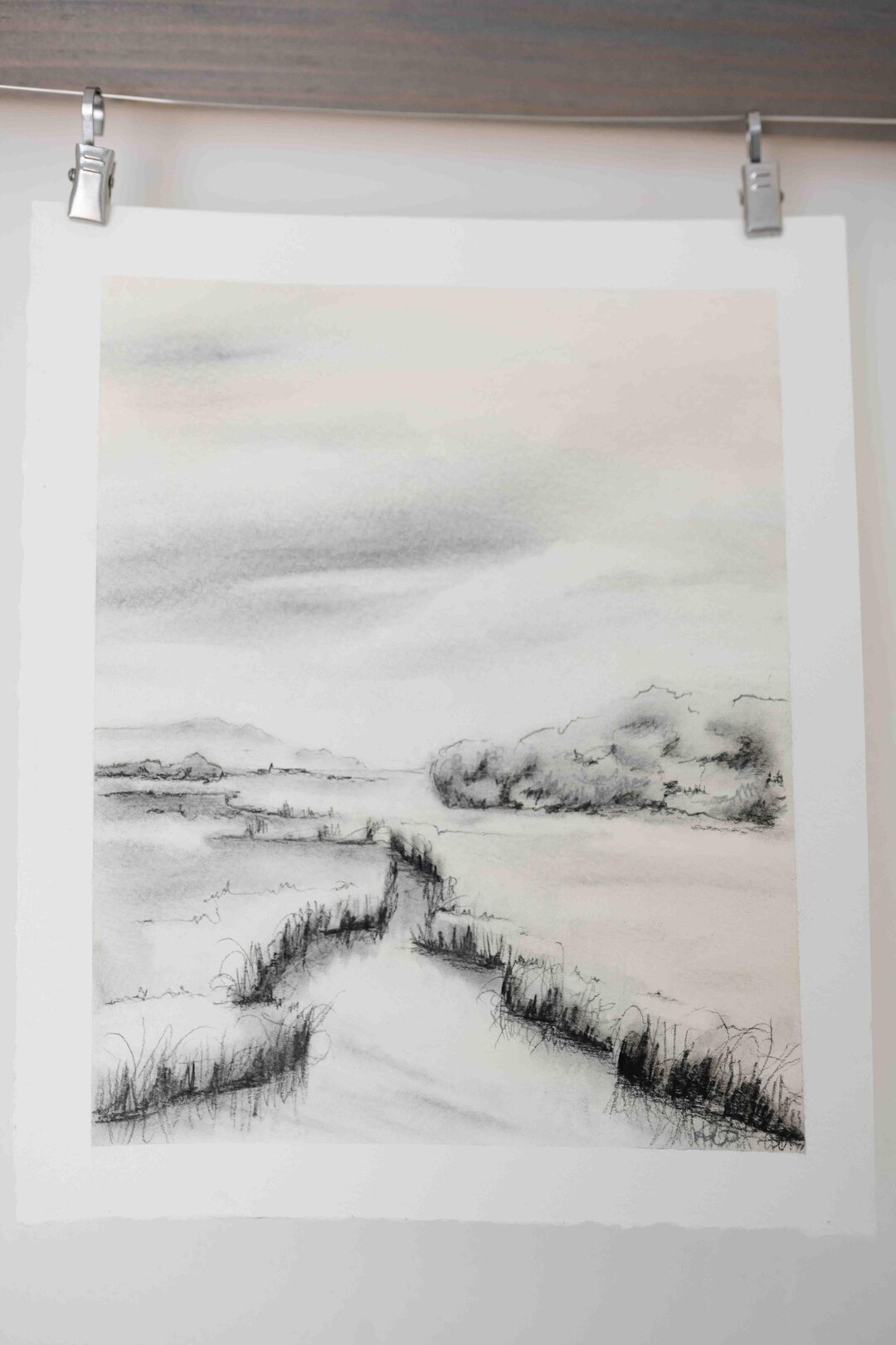 Back Bay Pencil Drawing Landscape Print - Etsy