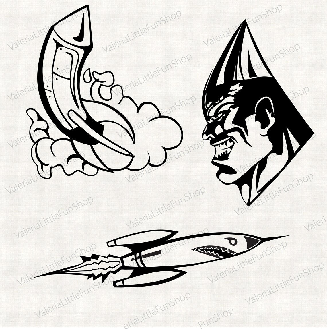 Rocket Digital Download --svg-ai-eps-pdf-png - Etsy