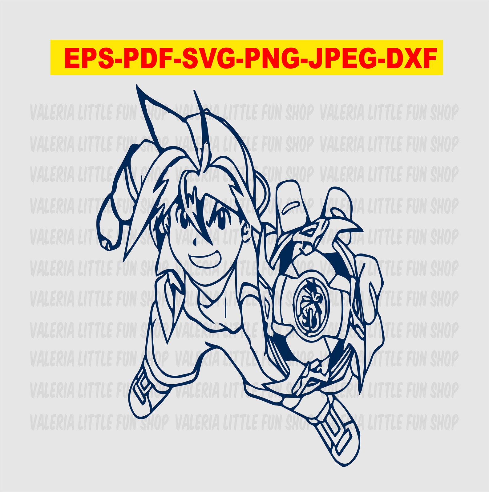 Beyblade Character Vector Digital Files , Eps, Pdf, Svg, Dxf, Png and ...