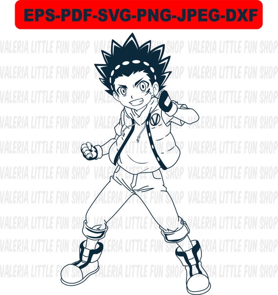 Beyblade Vector Digital Files Eps Pdf Svg Dxf Png and | Etsy