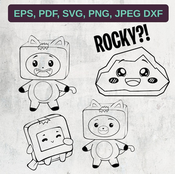 Lankybox Vector Digital Files Eps Pdf Svg Dxf Png and | Etsy Ireland