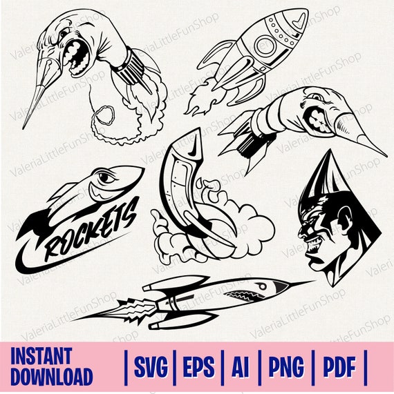 Rocket Digital Download svg-ai-eps-pdf-png | Etsy