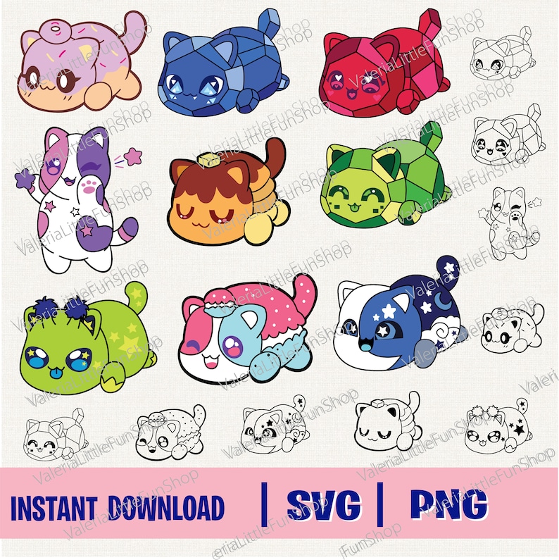 Aphmau Meemeows Mystery Plush SVG and PNG FILES - Etsy