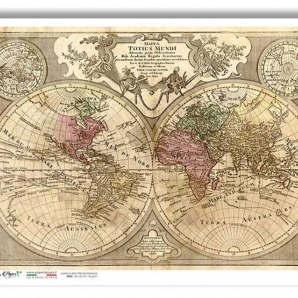 Decoupage World Map - Etsy