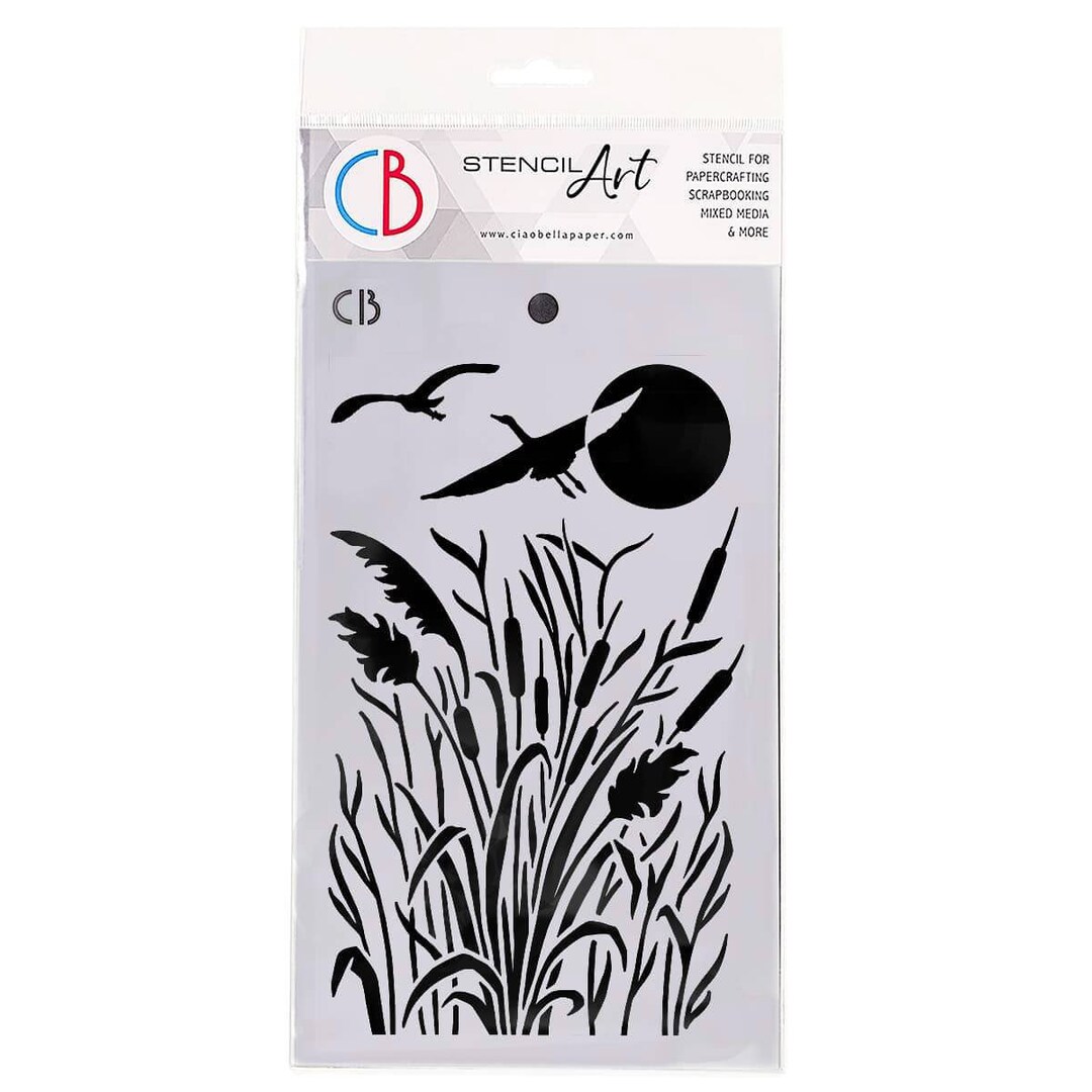 Stencil for Crafts, Stencil Art, Typha Stencil by Ciao Bella - Etsy