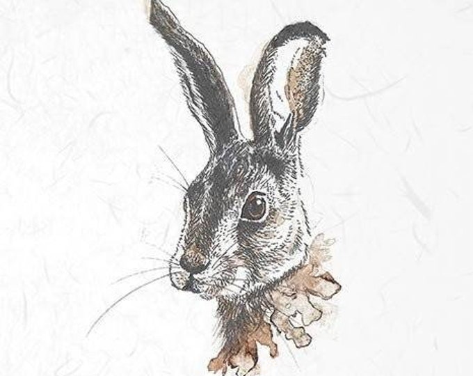 Mini Rice Paper Single Sheet Rustic Hare Face Decoupage Crafts - Etsy