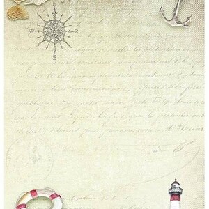 Scrapbooking Paper A4 Vintage Seafaring Adventure 5 X Double Sided ...