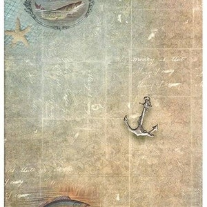 Scrapbook Paper A4 X 5 Double Sided Sheets Nautical Expedition Collage ...
