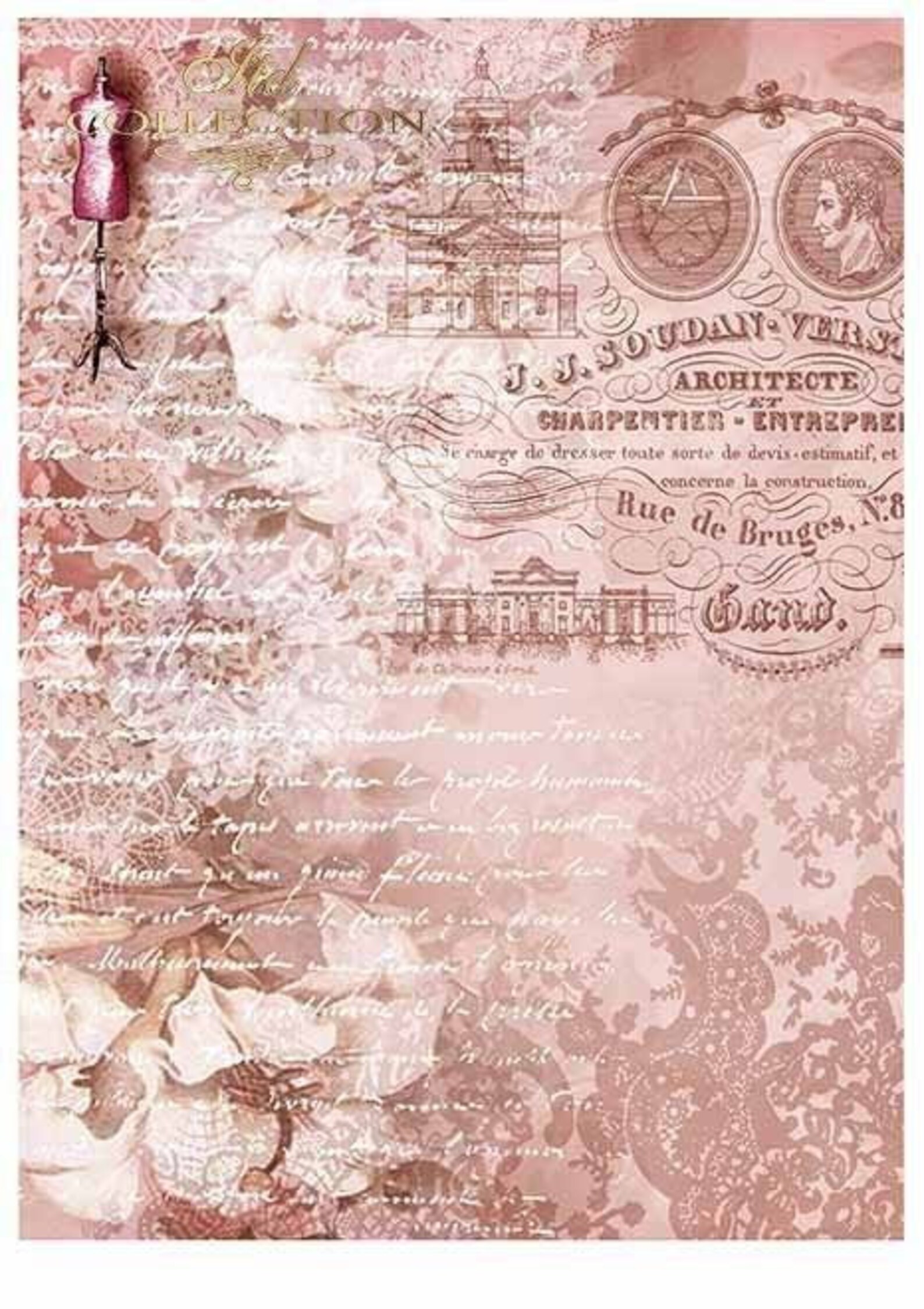 Scrapbook Paper A4 Set Cardstock French Girls Crafts Collage | Etsy