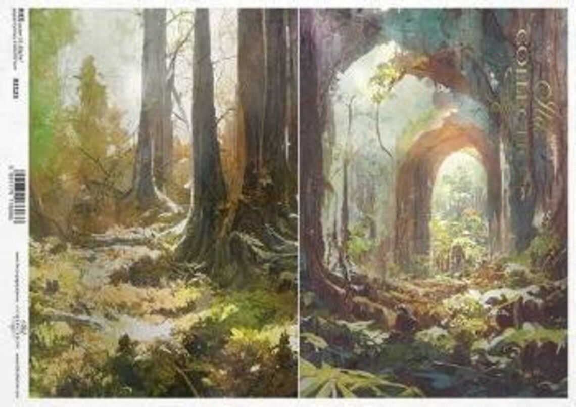 Rice Paper for Decoupage Single A4 Sheet Mysterious Forest - Etsy UK