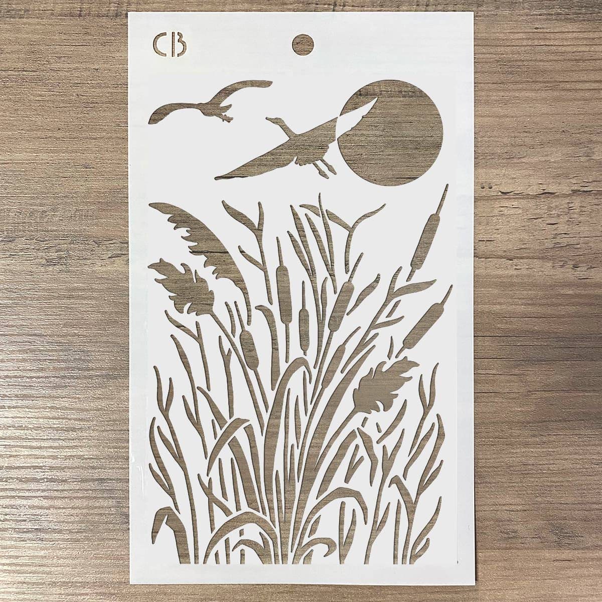 Stencil for Crafts, Stencil Art, Typha Stencil by Ciao Bella - Etsy UK
