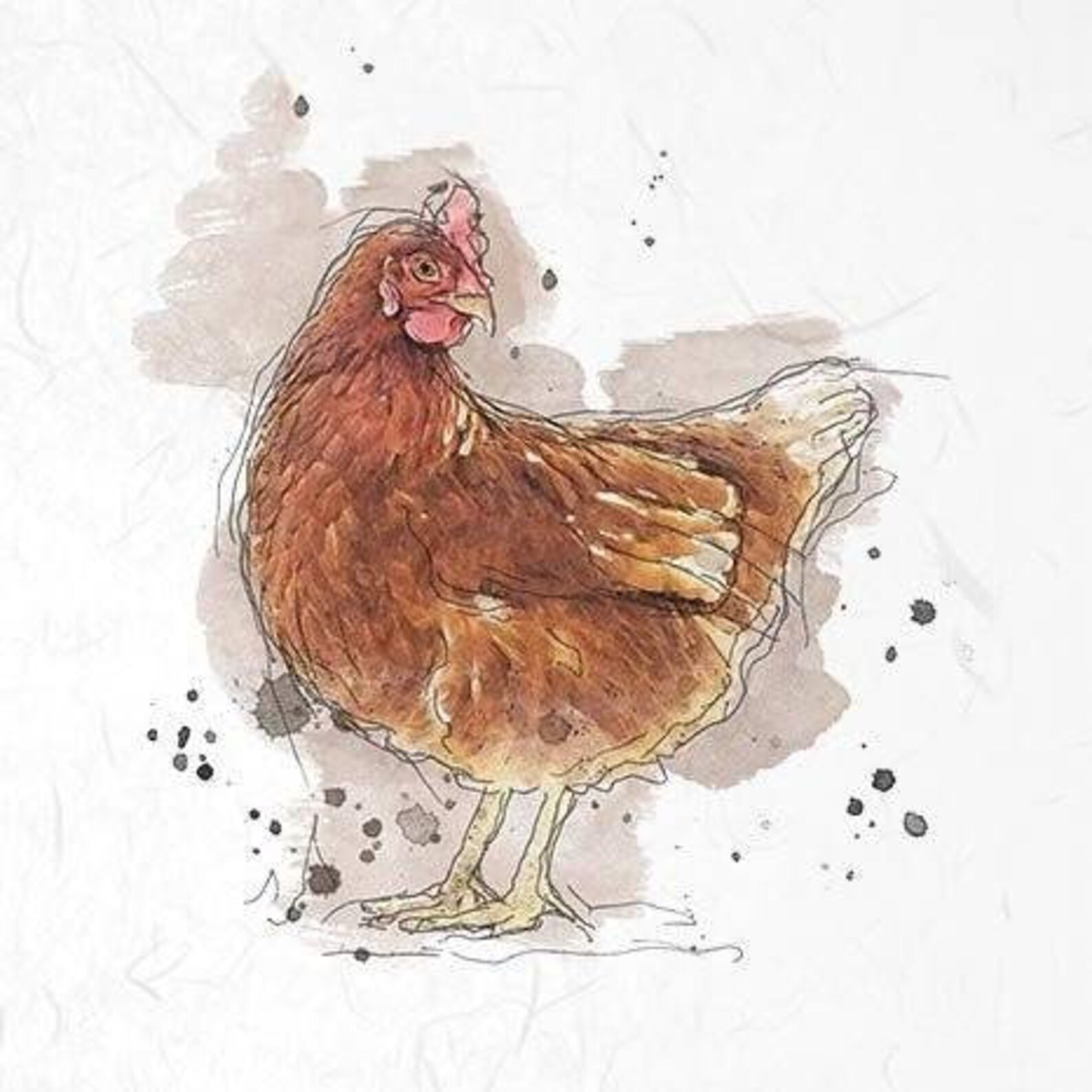 Mini Rice Paper Single Sheet Hen Chicken Decoupage Crafts Collage ...