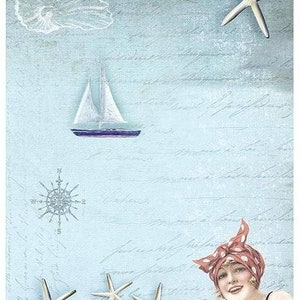 Scrapbooking Paper A4 Vintage Seafaring Adventure 5 X Double Sided ...