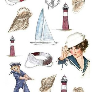 Scrapbooking Paper A4 Vintage Seafaring Adventure 5 X Double Sided ...