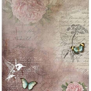 Scrapbooking Paper Set 5 Double Sided Sheets Beautiful Butterflies ...