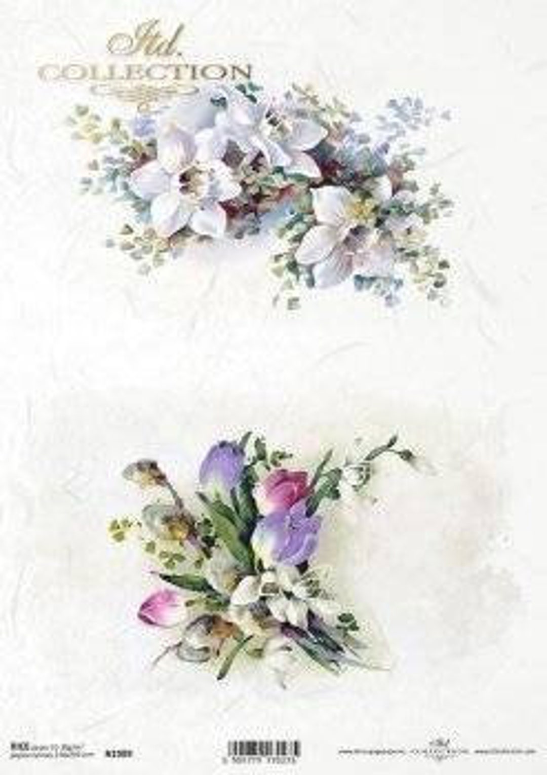 Rice Paper for Decoupage, Spring Flowers X 2 Images, Decoupage, Crafts ...