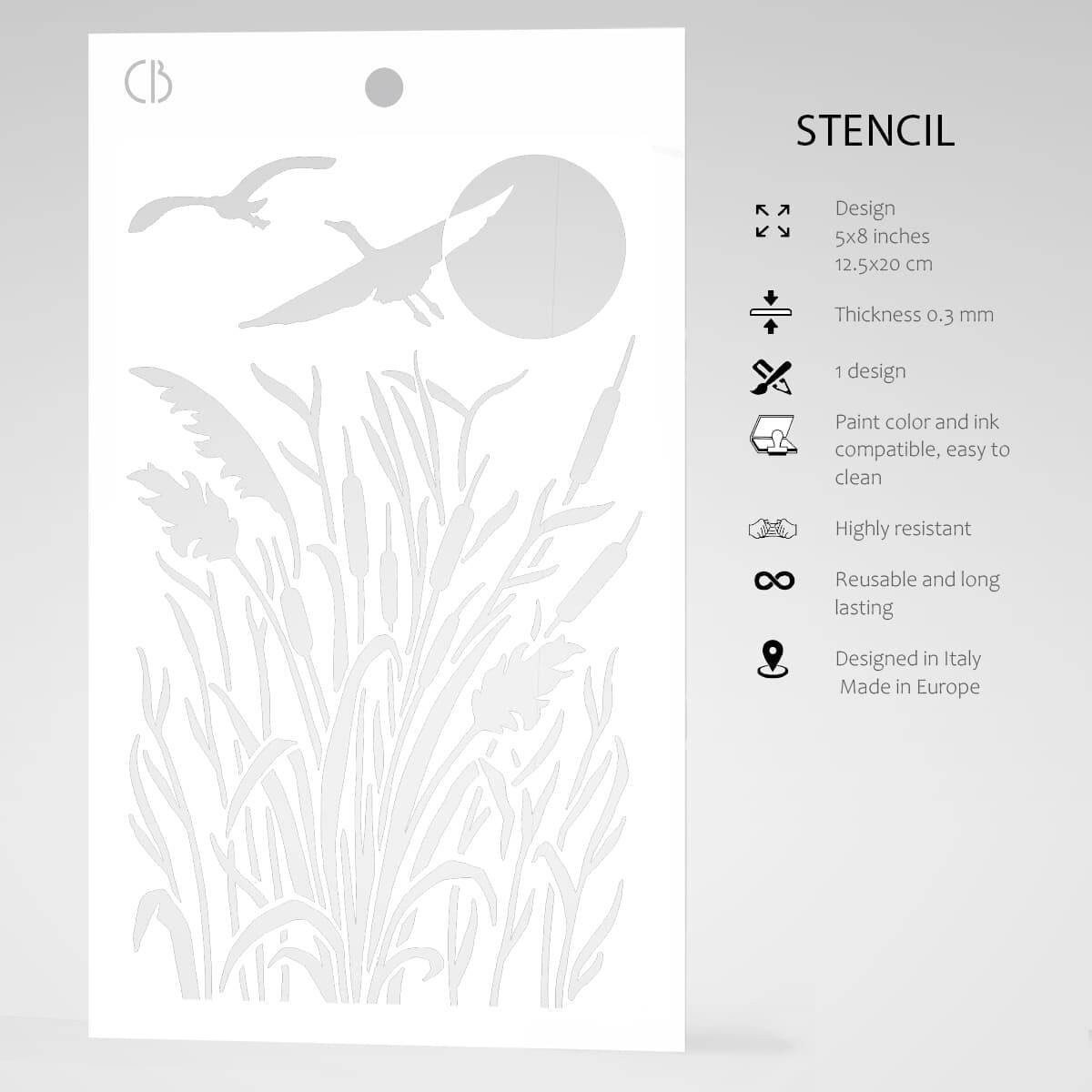 Stencil for Crafts, Stencil Art, Typha Stencil by Ciao Bella - Etsy UK