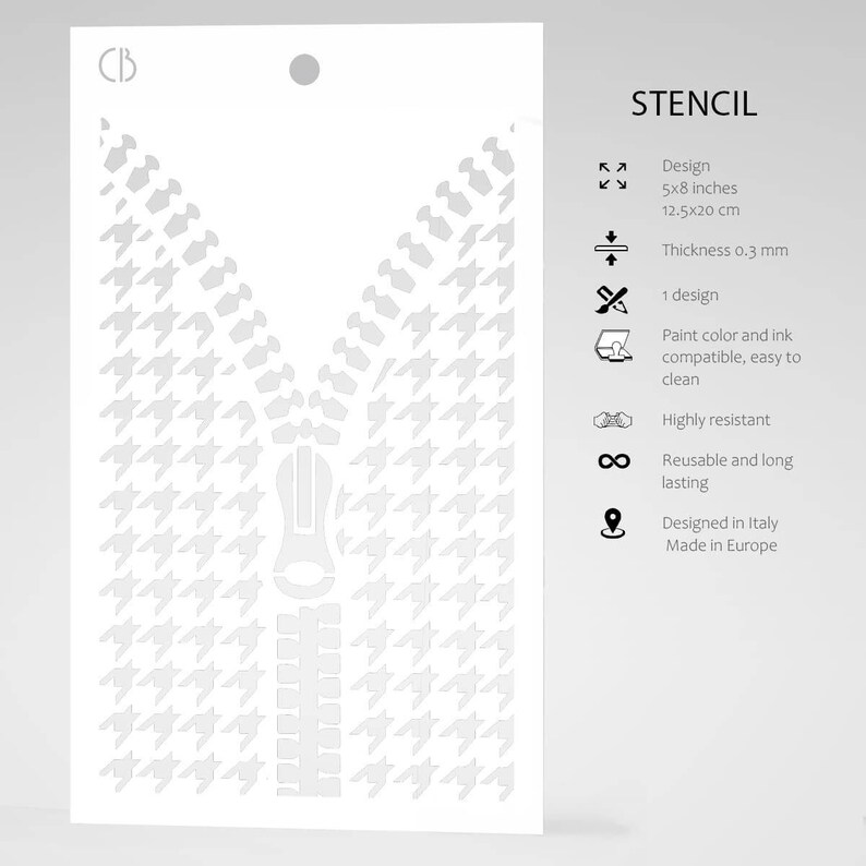 Stencil for Crafts Open Zip Stencil by Ciao Bella Stencil - Etsy