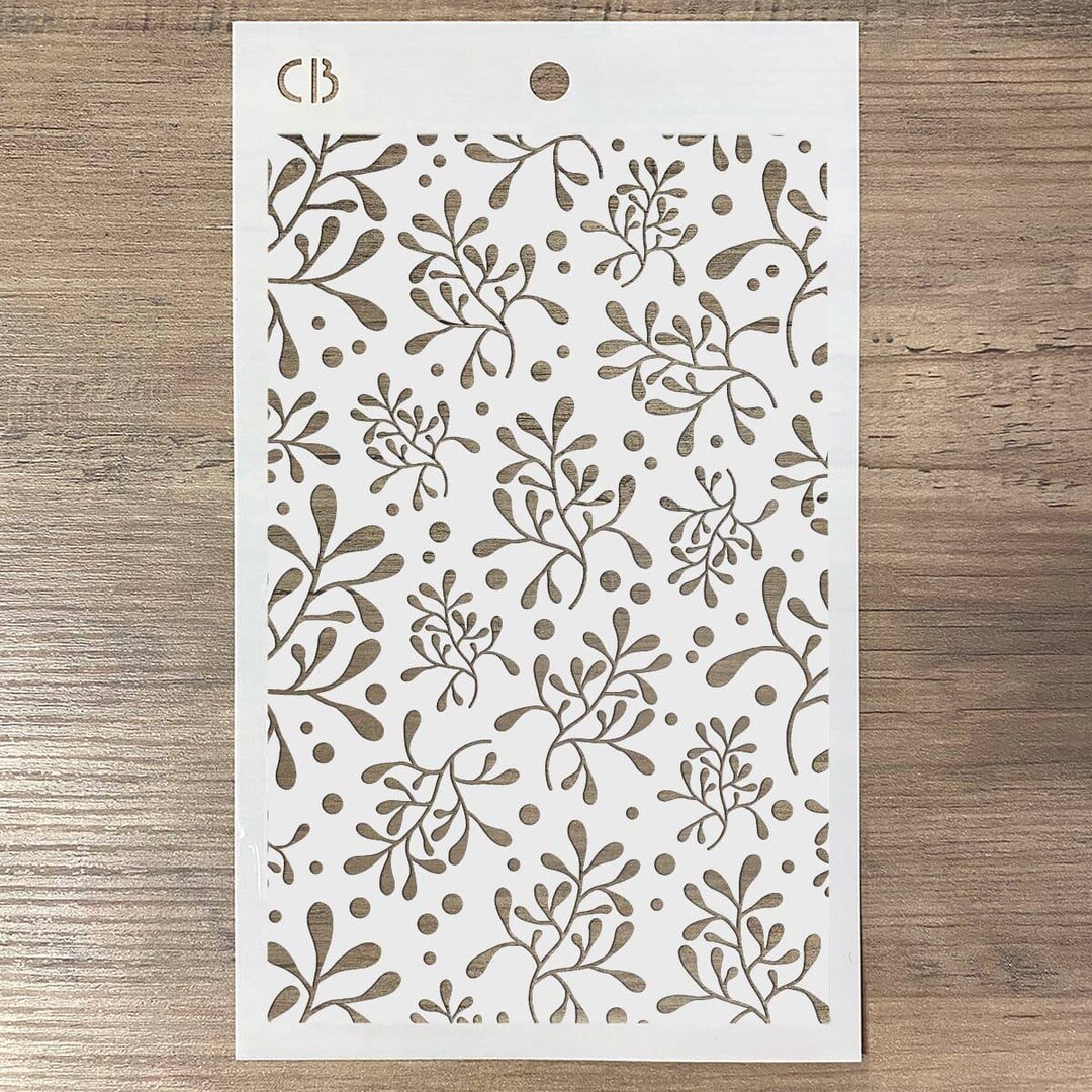 Stencil for Crafts, Mistletoe Stencil by Ciao Bella, 5in X 8in Mylar ...