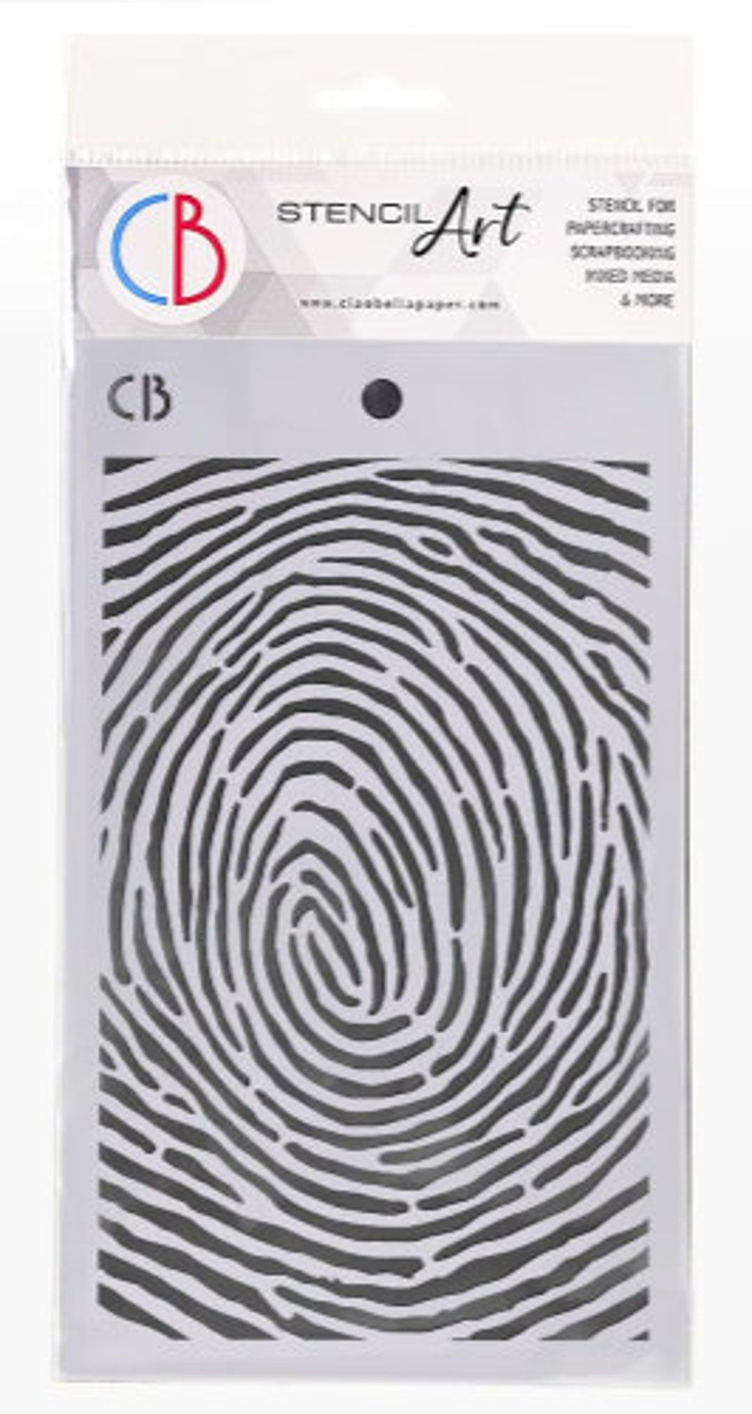 Craft Stencil, Fingerprint Stencil, Mixed Media, Scrapbooking ...