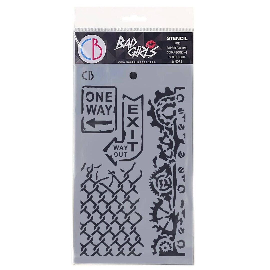 Stencil for Crafts, One Way Stencil by Ciao Bella, Stencil Art, Mixed ...