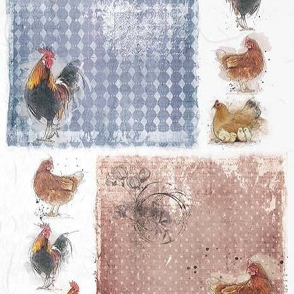 Rooster Rice Paper - Etsy