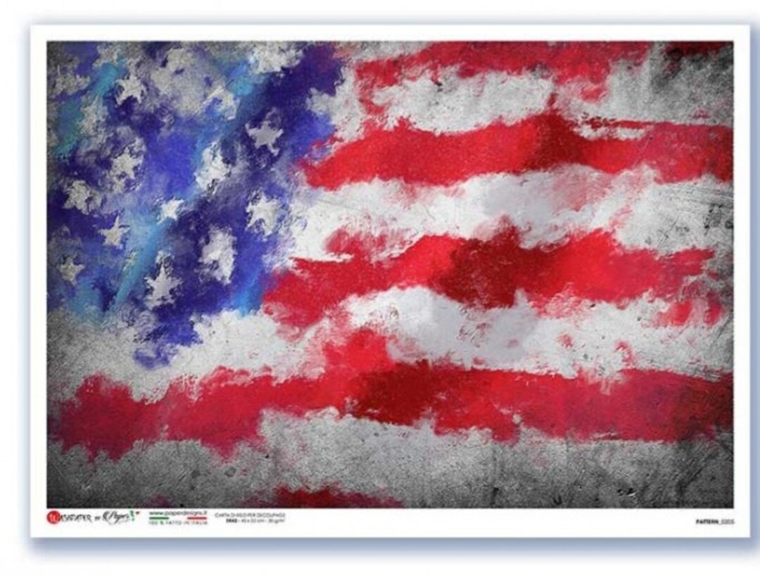 Rice Paper for Decoupage, Single A4 Sheet, Stars & Stripes Flag ...