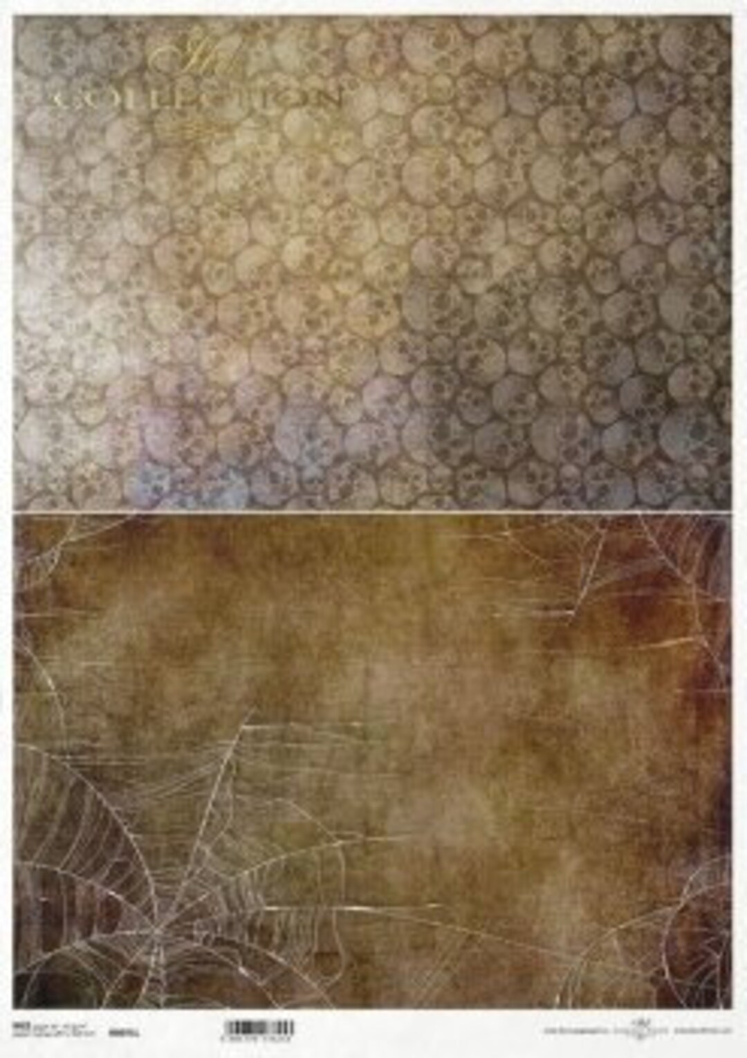 Rice Paper for Decoupage, Single A3 Sheet, Skulls and Cobwebs ...