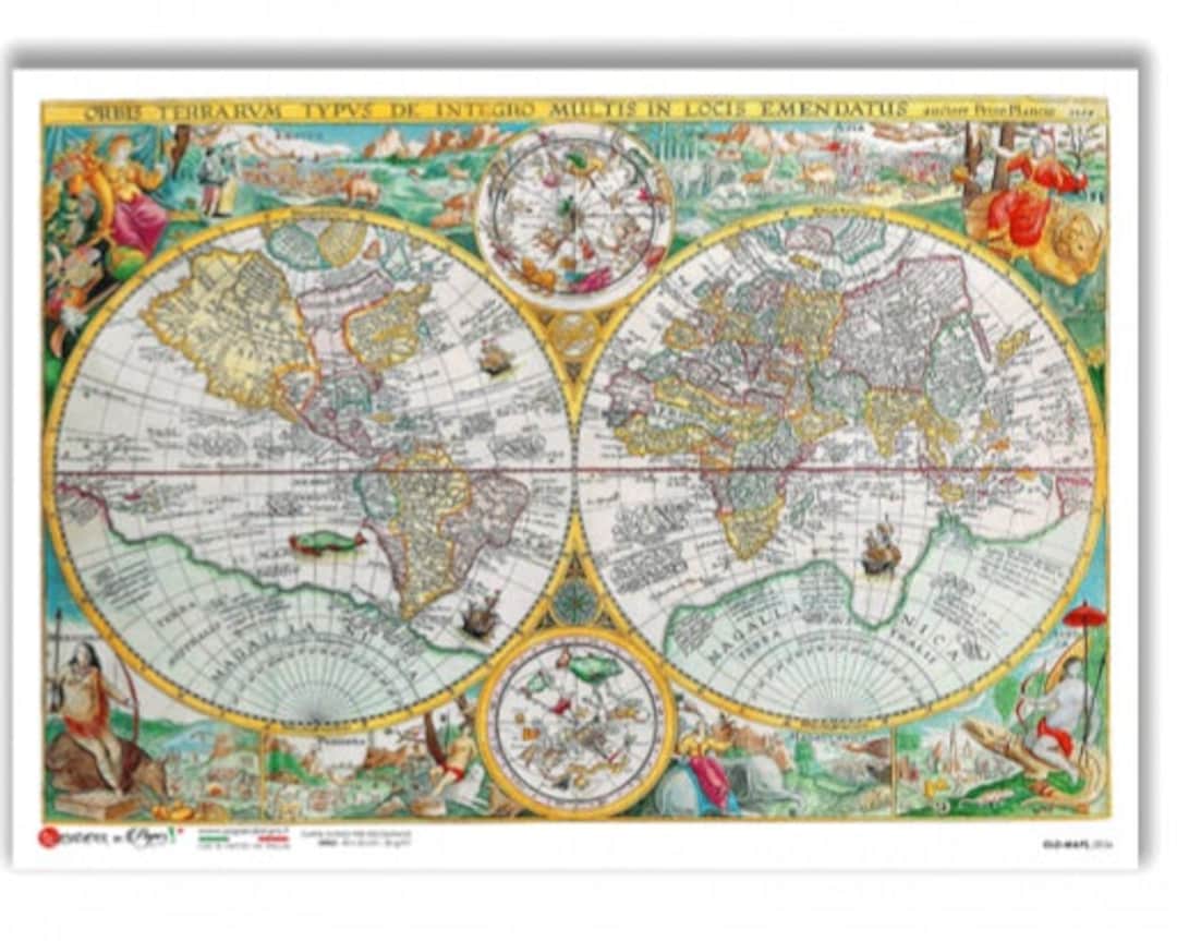 Rice Paper for Decoupage, Single A4 Sheet, Vintage Maps, Decoupage ...