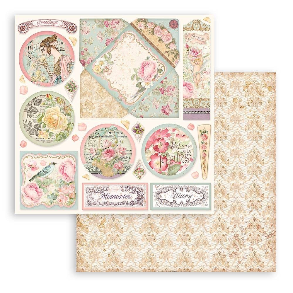 Scrapbook Paper Set Rose Parfum by Stamperia 12in X 12in 10 - Etsy UK