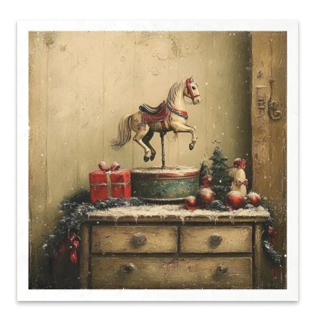 Mini Rice Paper, Single Small Sheet, Vintage Musical Box, Horse, Toys ...