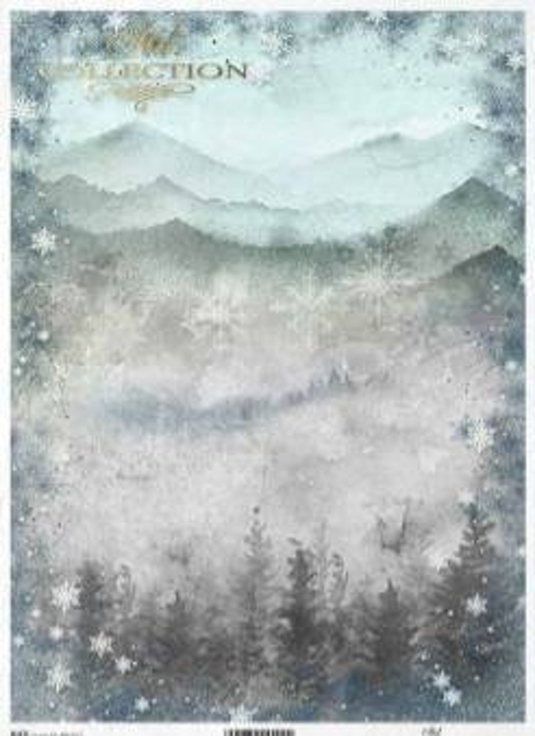 Rice Paper for Decoupage Single A4 Sheet Winter Mountains Snow ...