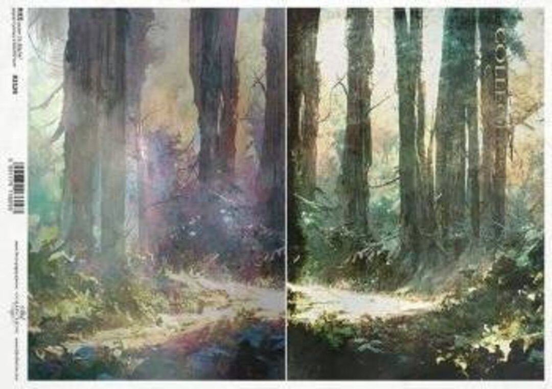 Rice Paper for Decoupage, Single A4 Sheet, Mysterious Forest, Decoupage ...