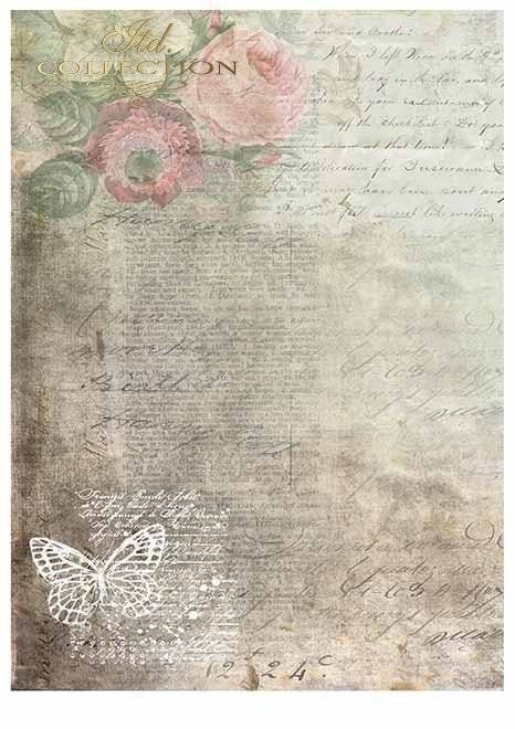 Scrapbooking Paper Set 5 Double Sided Sheets Beautiful | Etsy