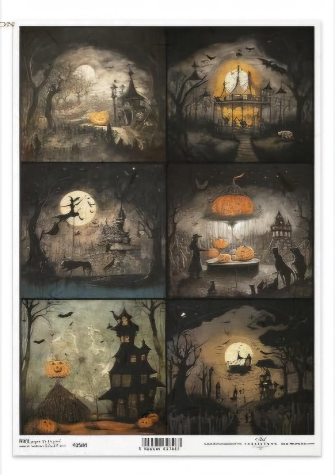 Rice Paper for Decoupage, Single A4 Sheet, 6 X Gothic Images, Decoupage ...