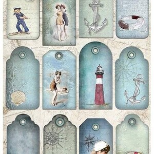 Scrapbooking Paper A4 Vintage Seafaring Adventure 5 X Double Sided ...