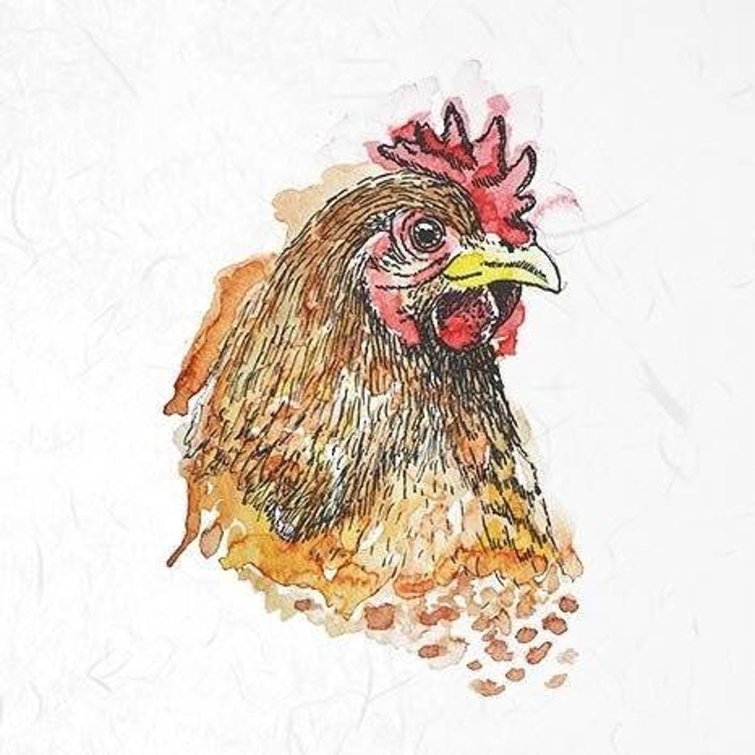 Mini Rice Paper Single Sheet Hen Chicken Decoupage Crafts Collage ...