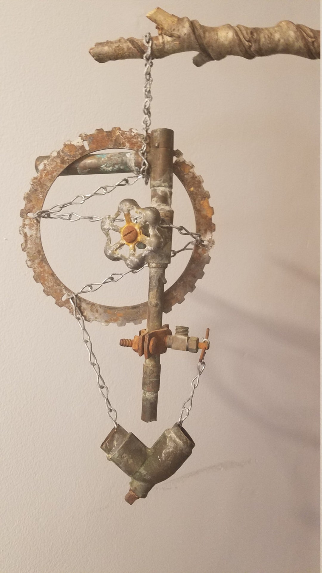 Industrial Valve and Gear Sculpture - Etsy