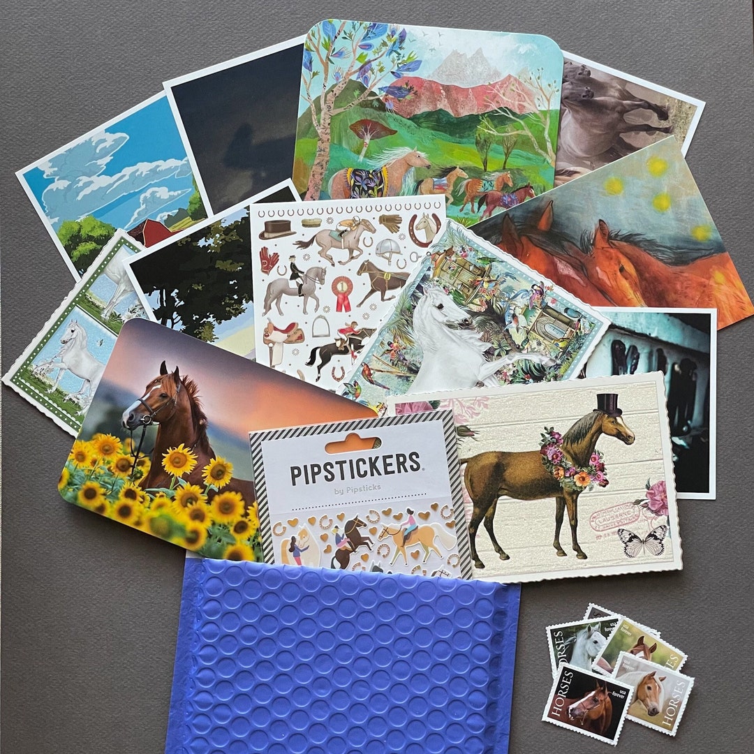 Horse Lovers Postal Pack - Horse Postcards and Horse Stickers - Horse ...