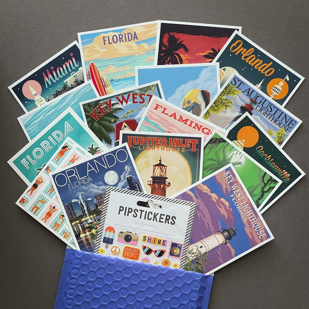 The Sunshine State Florida Postal Pack Full of Florida Postcards and ...