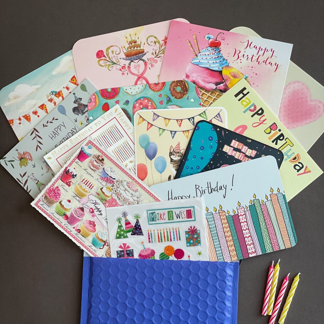Birthday Greetings Postcard Pack - Contains a Mix of Premium Birthday ...