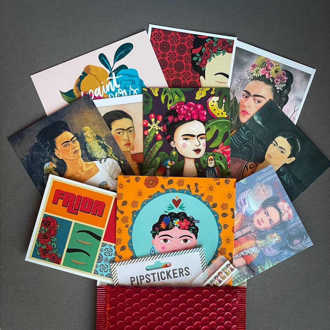 Frida Kahlo Postal Pack Great Variety of Frida Postcards, Stickers ...